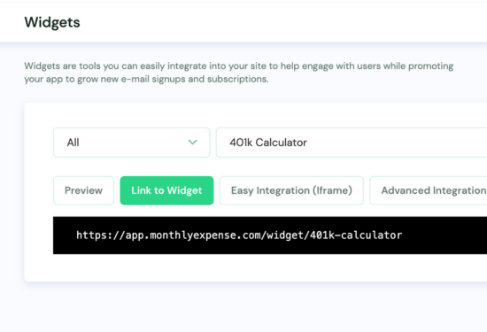 Features – Embeddable & Shareable Widgets