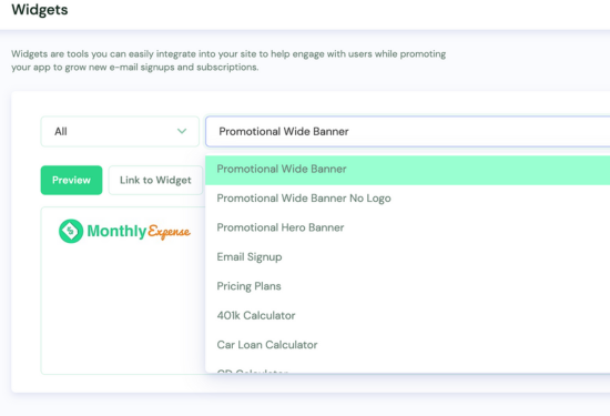 Features – Embeddable & Shareable Widgets